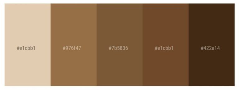 Paleta de cores marrom – designs, tons e exemplos