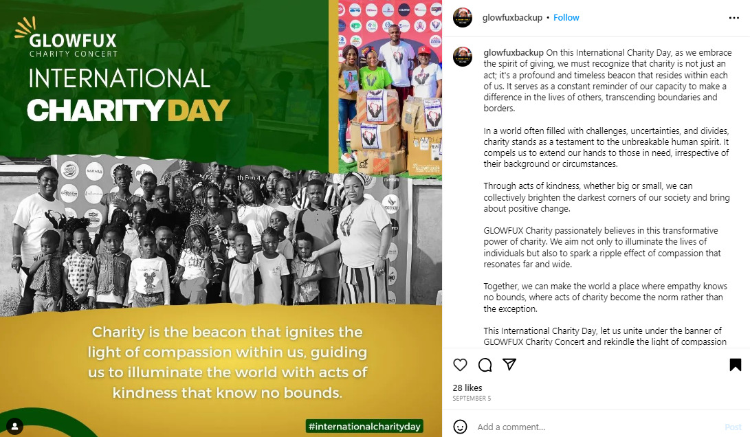 Charity Day Post Ideas for Social Media