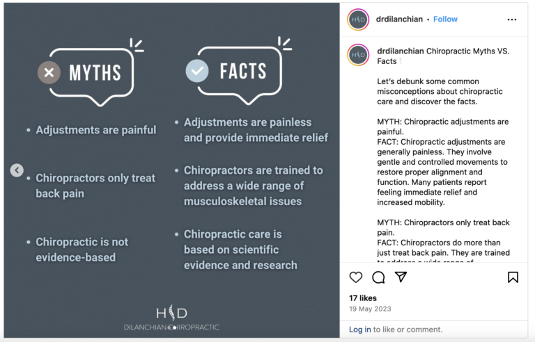 15 Chiropractic social media posts ideas and examples