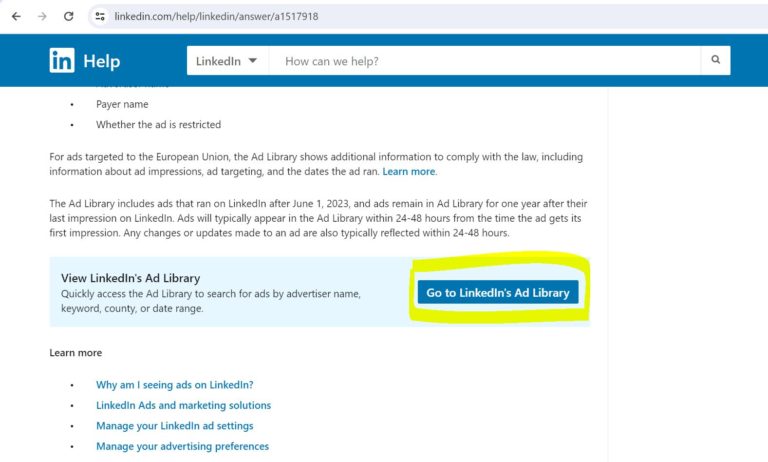 How To Access The LinkedIn Ad Library? Complete Guide