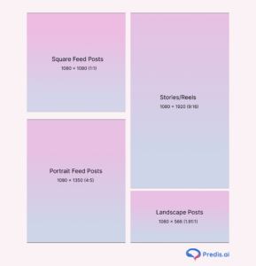 Guia completo para tamanhos de postagens de imagens e vídeos do Instagram