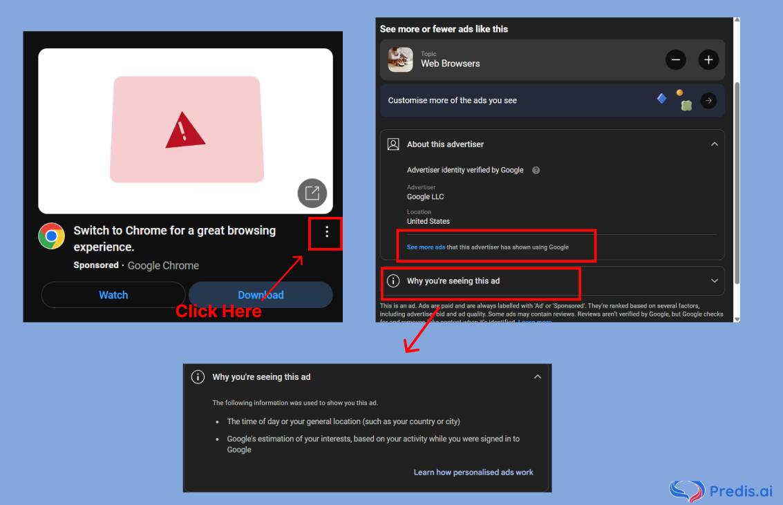 How to use Google Ads Transparency centre?